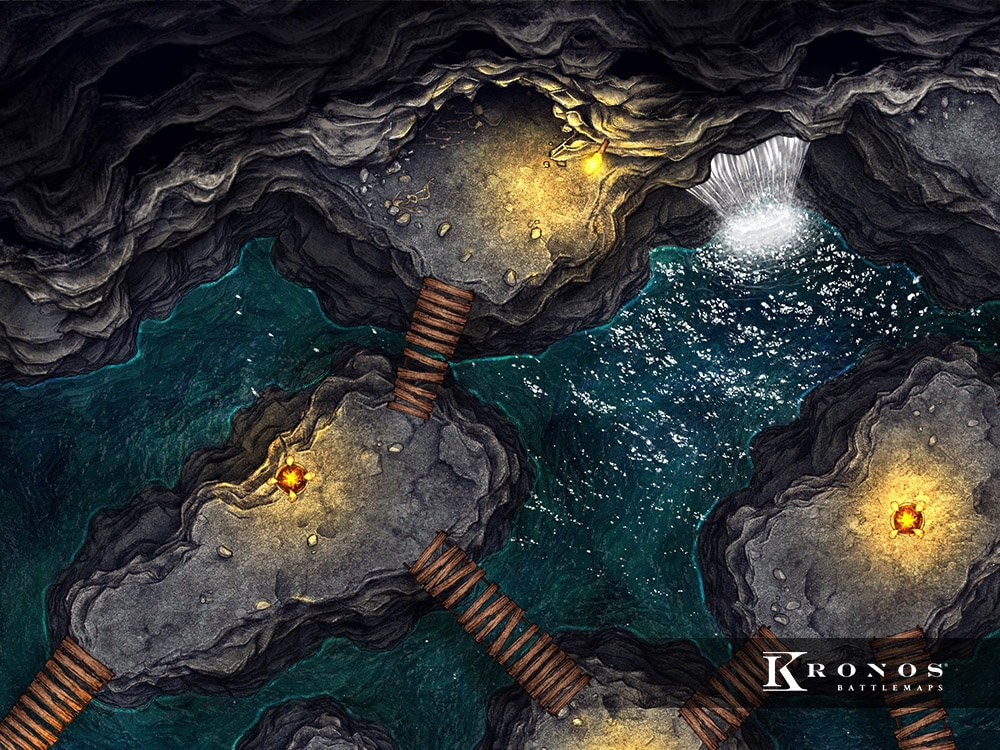 Drowning Cavern Battlemap, Cave, Dnd Battle Map, D&D, Cave, Dungeons ...