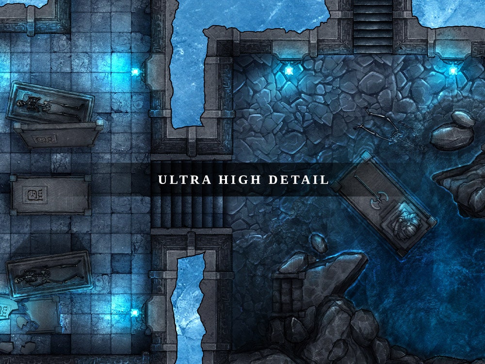 Frost Giant's Tomb Digital Battlemap, Dnd Battle Map, Digital Battle ...