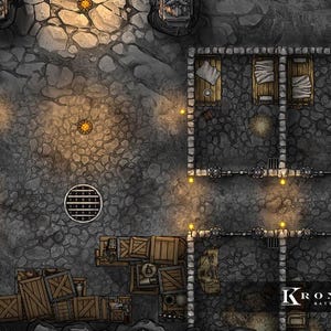 Underground Prison Battlemap: 40x30 Dnd Map (digital Map) - Etsy