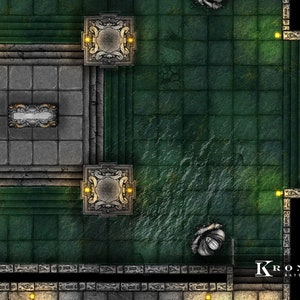 Flooded Crypt Battlemap, Dnd Battle Map, D&D, Battle Map, Dungeons and ...