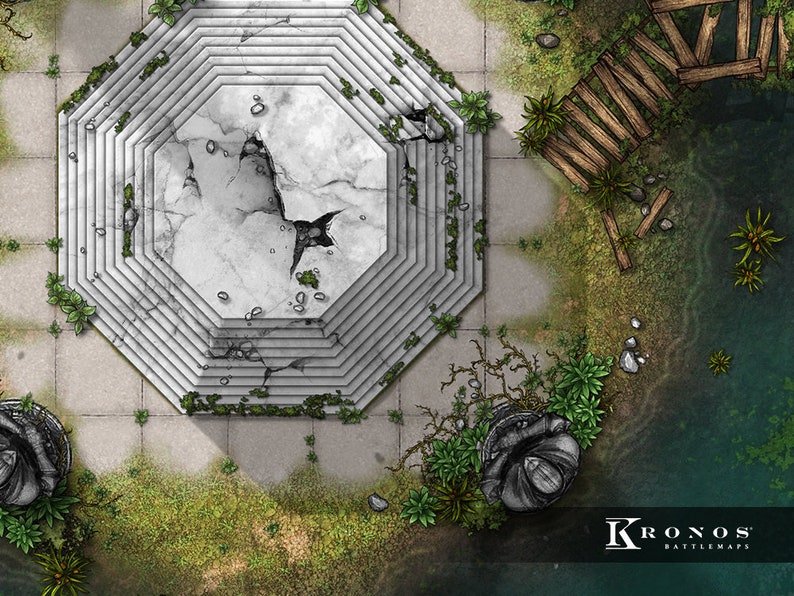 Swamp Ruins II - Battlemap, Dnd Battle Map, Battle Map, Dungeons and ...