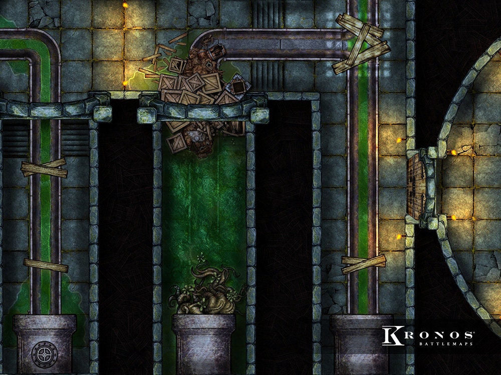 City Sewers Digital Battlemap: 40x30 Dnd 5e Map (digital Download) - Etsy