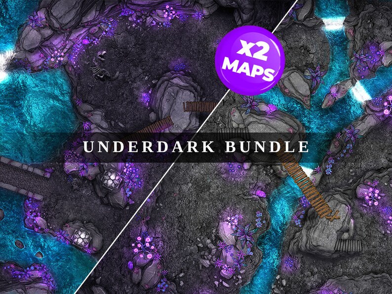 The Underdark Digital Battlemap, Dnd Battle Map, D&D, Dungeons and ...
