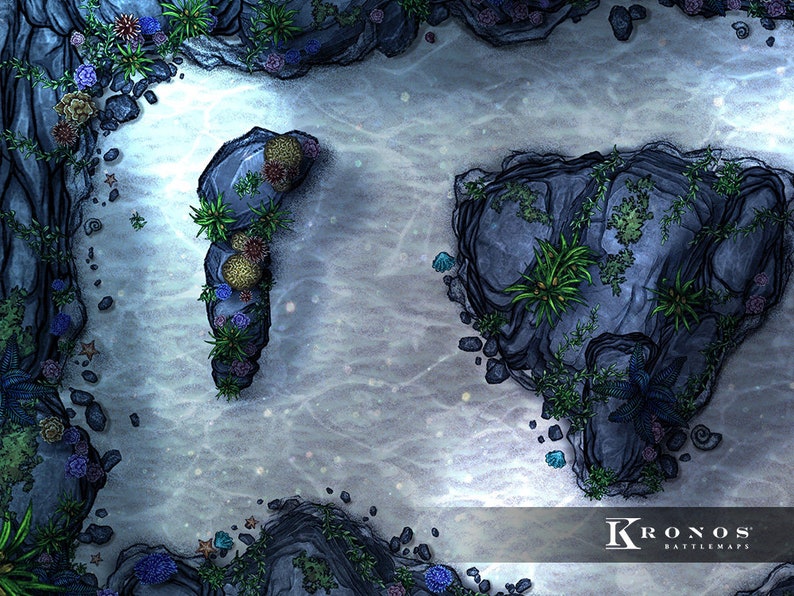 Underwater Caves Battlemap, Dnd Battle Map, D&D, Dungeons and Dragons ...