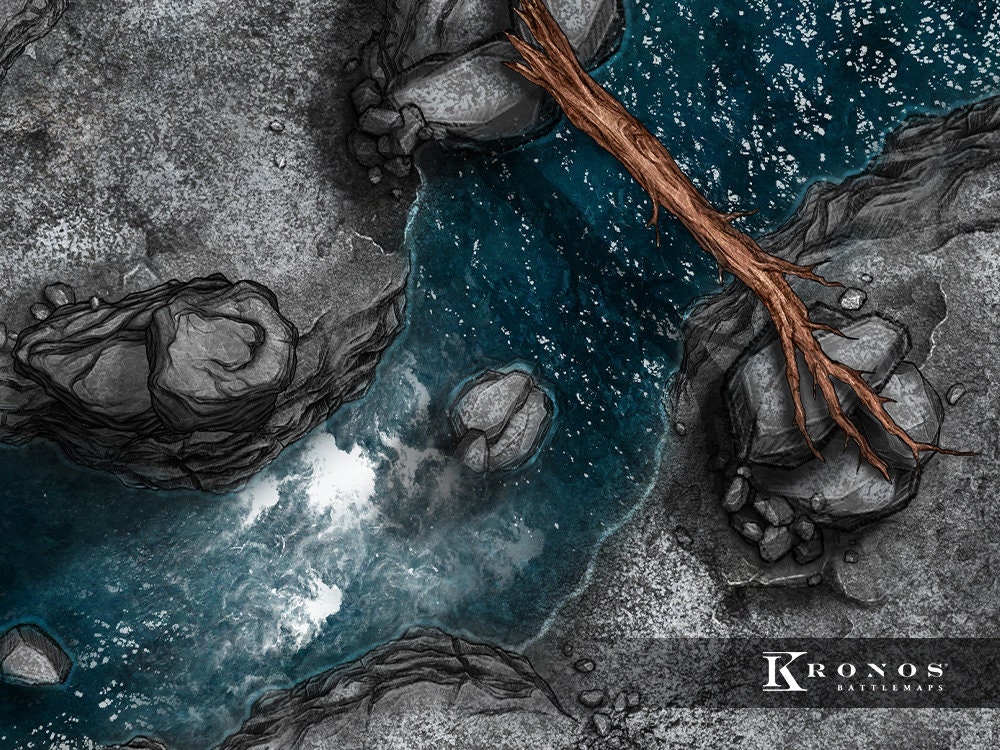 Mountain River Valley Digital Battlemap Dnd Battle Map D&D - Etsy