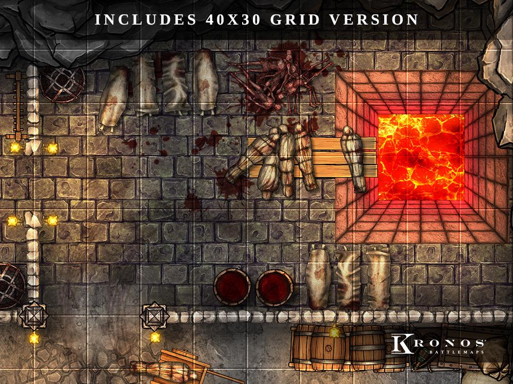 Underground Prison Battlemap: 40x30 Dnd Map (digital Map) - Etsy