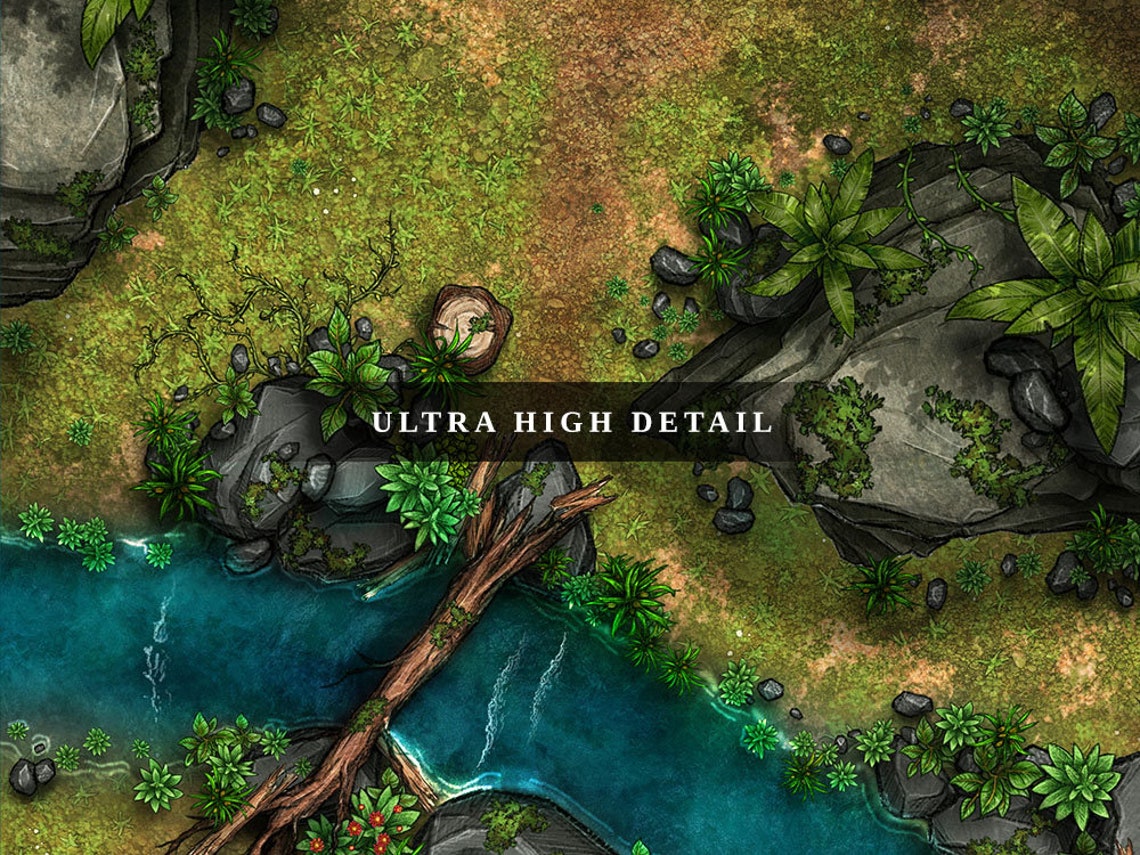 X2 Jungle Temple & Jungle Path Digital Battlemap, Dnd Battle Map ...