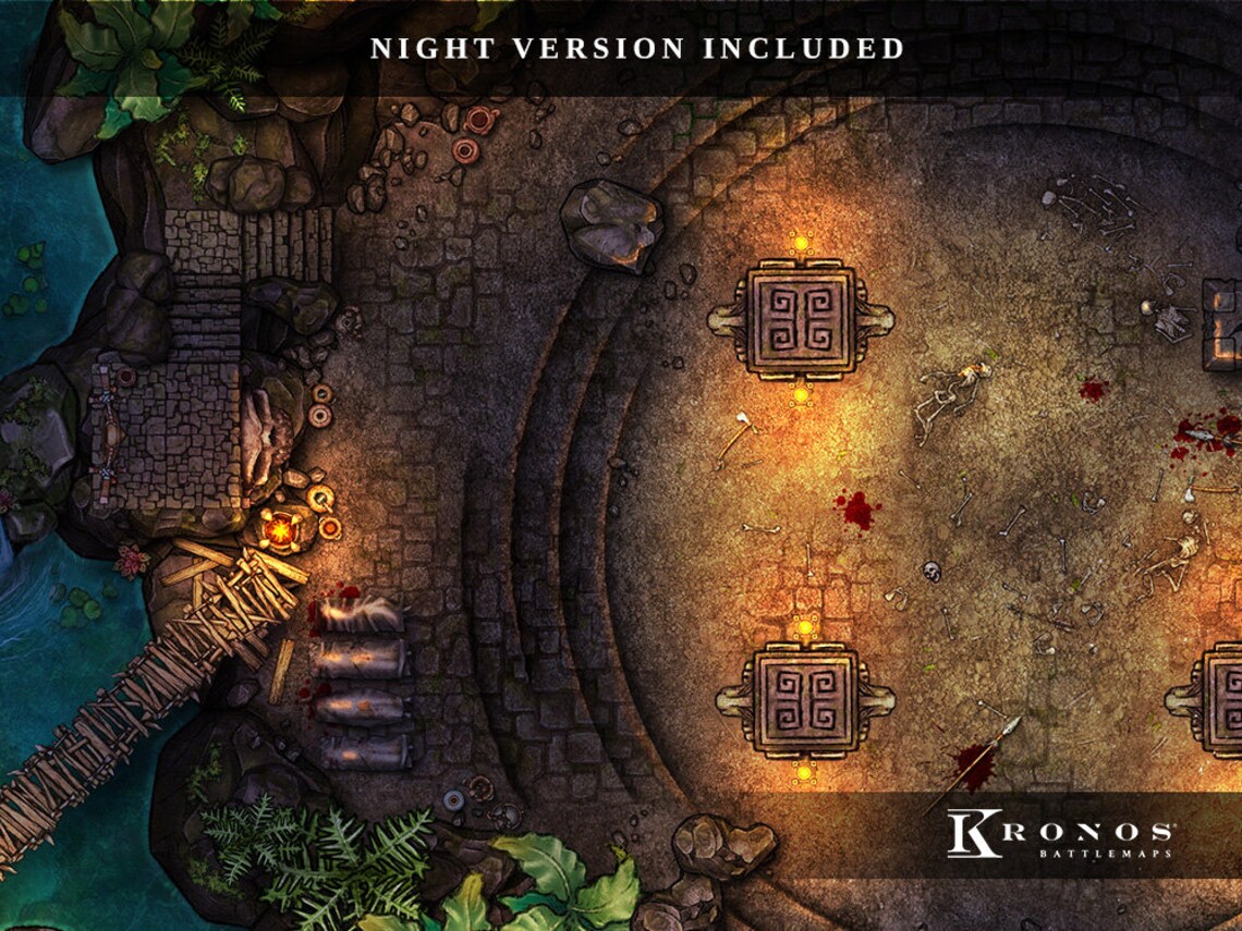 Jungle Arena Battlemap: 4K Digital Map for Dnd 5e (VTT) - Etsy