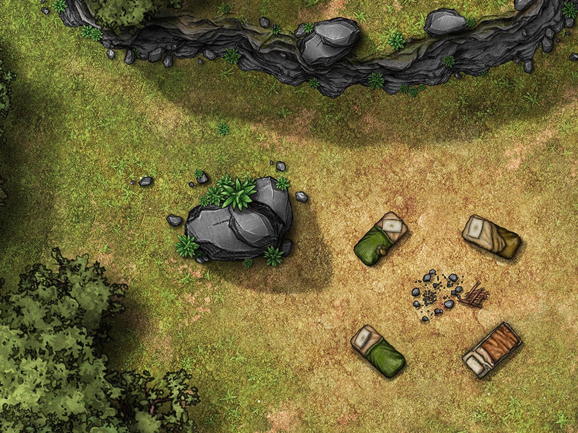 Animated Forest Camp Battlemap: Dnd 5e, VTT (digital Map) - Etsy