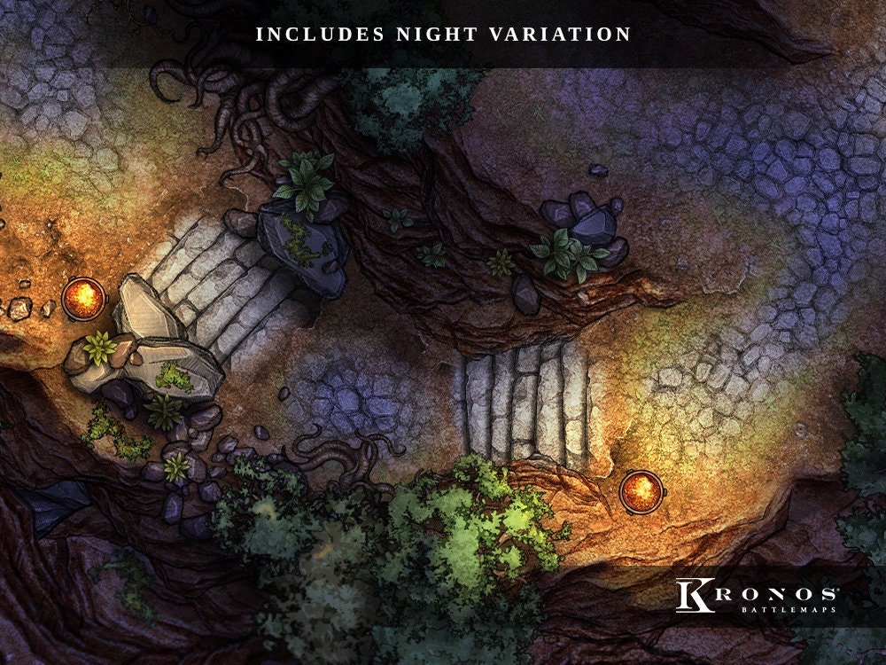 Mountain Temple Ruins Battlemap: Dnd 5e, VTT (digital Download) - Etsy