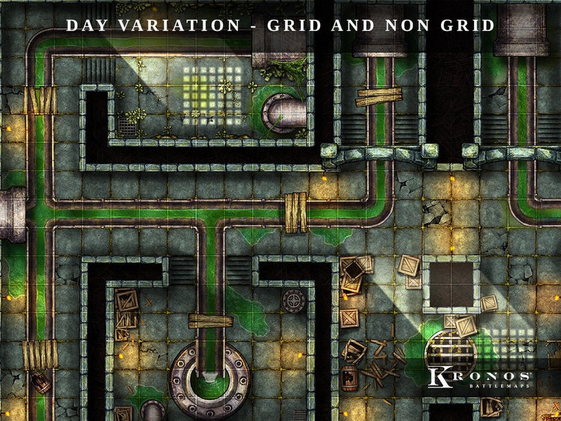 City Sewers Digital Battlemap: 40x30 Dnd 5e Map (digital Download) - Etsy