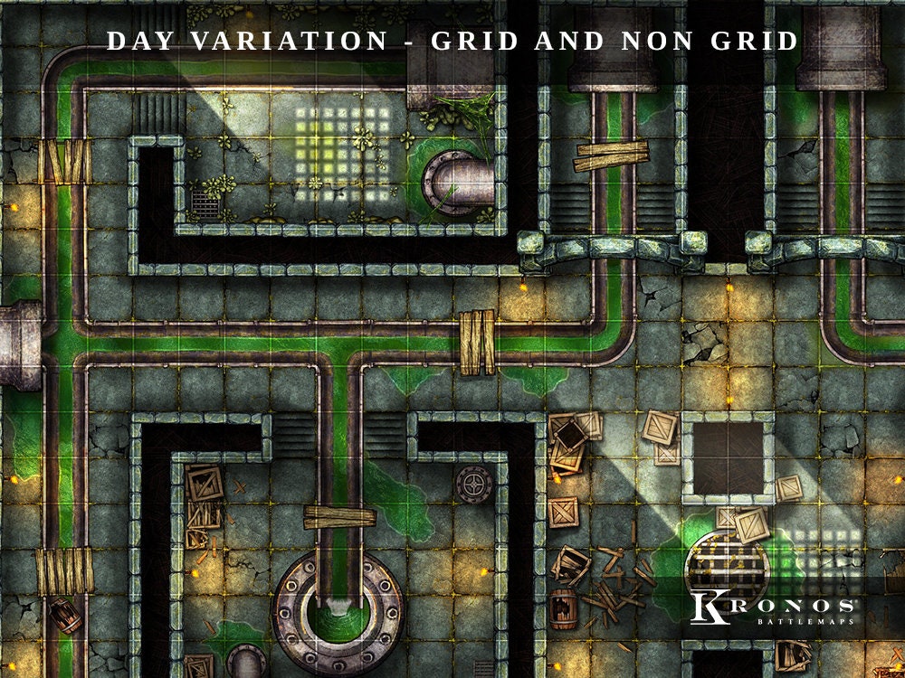 City Sewers Digital Battlemap: 40x30 Dnd 5e Map (digital Download) - Etsy