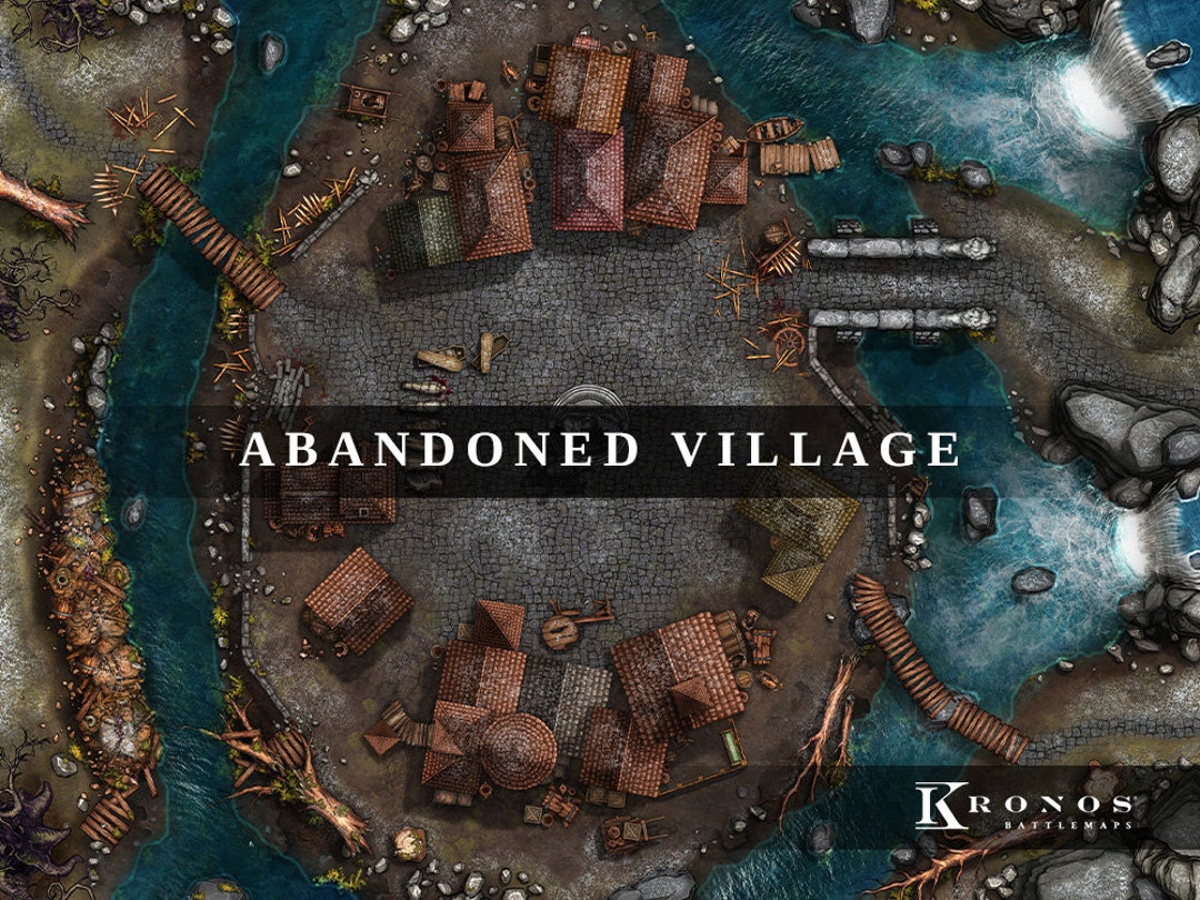Abandoned Village Battlemap, Dnd Battle Map, D&D, Battle Map, Dungeons ...