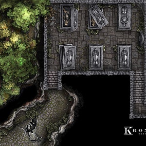 Ancient Tomb Battle Map: D&D 5e, VTT (digital Map) - Etsy