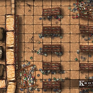 Ancient Library Battle Map: Abandoned Ruins for D&D (digital Download ...