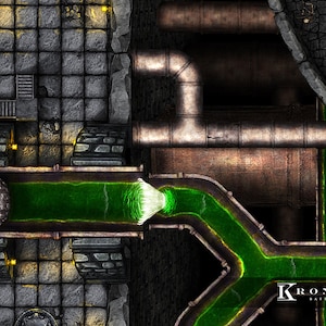 City Sewer Arena Digital Battlemap, Battlemap, Dnd Battle Map, D&D, 5e ...