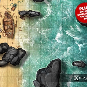 Shipwreck Battlemap: 40x30 Dnd Encounter Map (digital Download) - Etsy