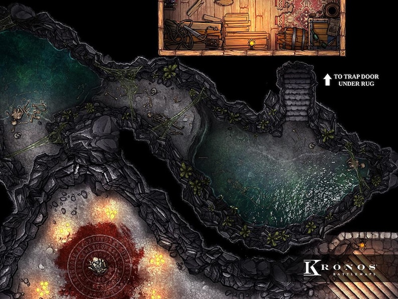 Evil Cult Basement Hideout, 4k Dnd Battle Map, (digital Map) - Etsy