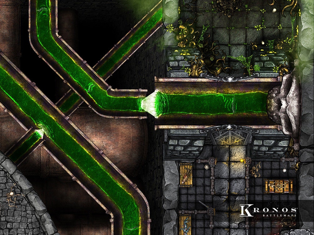 City Sewer Arena Digital Battlemap Battlemap Dnd Battle Map Dandd 5e Roll20 Fantasy Grounds 