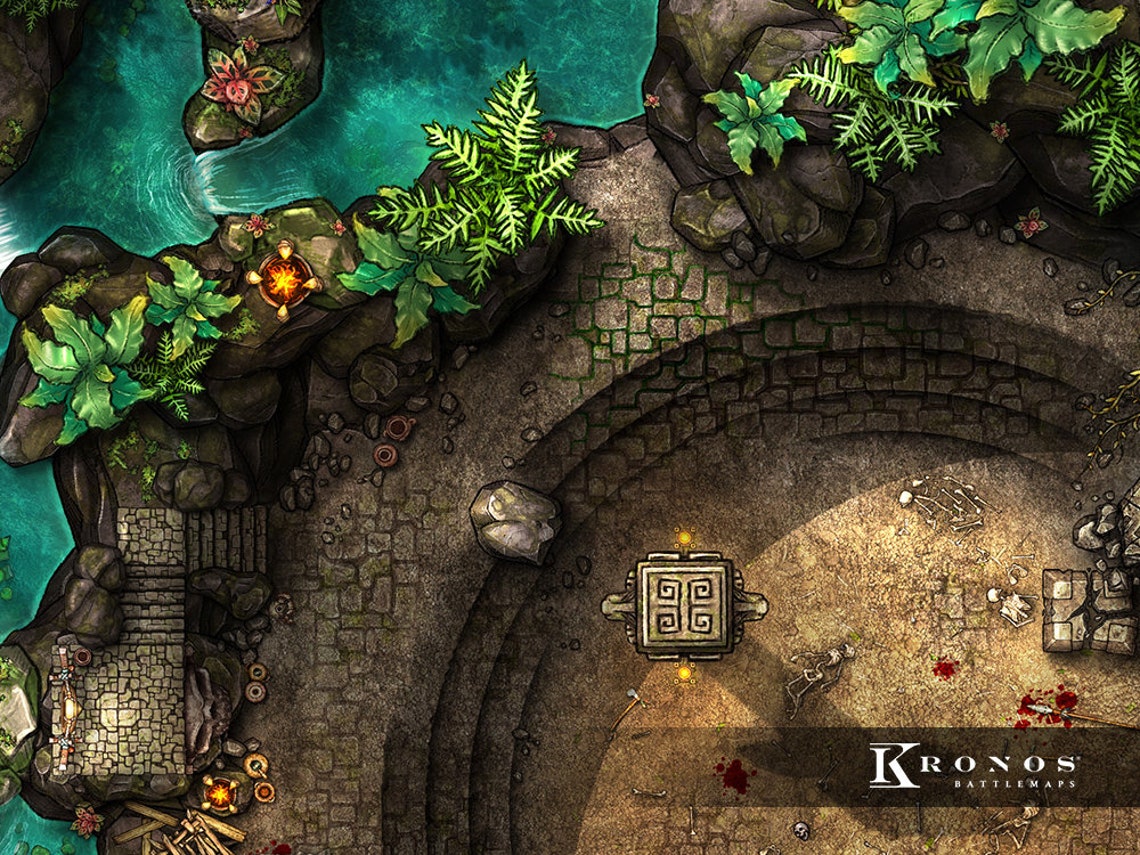 Jungle Arena Battlemap: 4K Digital Map for Dnd 5e (VTT) - Etsy