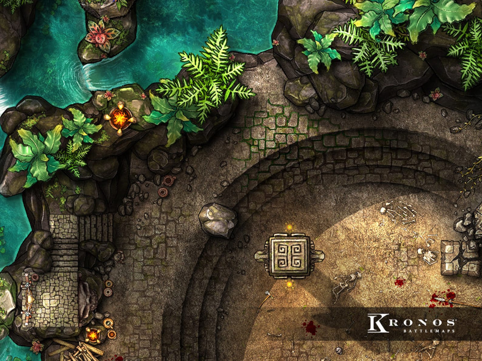 Jungle Arena Digital Battlemap, 4k, Battlemap, Dnd Battle Map, D&D, 5e ...