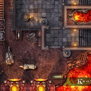 Fire Giant Lair Digital Battlemap Megadungeon 4K, Dnd Battle Map, D&D ...