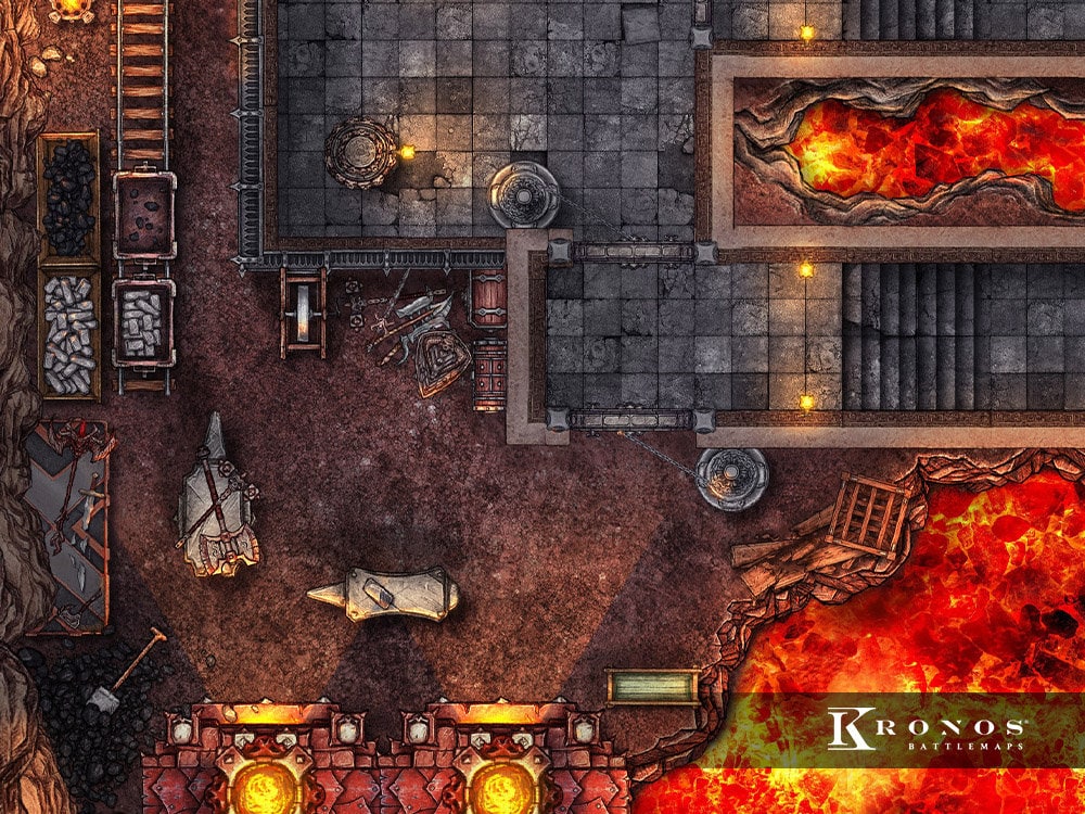 Fire Giant Lair Digital Battlemap Megadungeon 4K, Dnd Battle Map, D&D ...