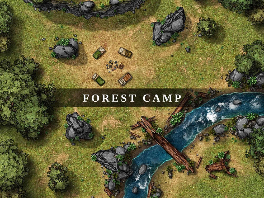 Forest Encounter Battlemap: Dnd 5e Digital Map (x2) - Etsy