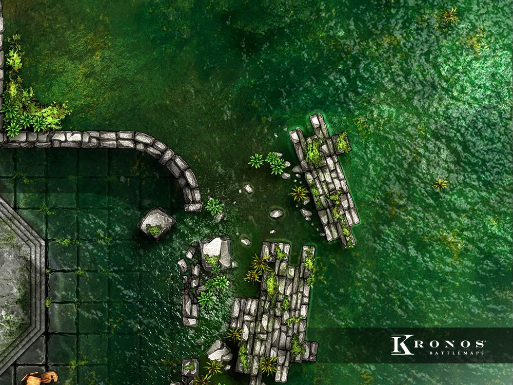 Swamp Ruins 3 - Battlemap, Dnd Battle Map, Battle Map, Dungeons and ...