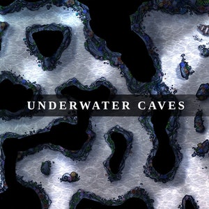 Underwater Caves Battlemap: 40x30 Dnd Map (digital Download) - Etsy