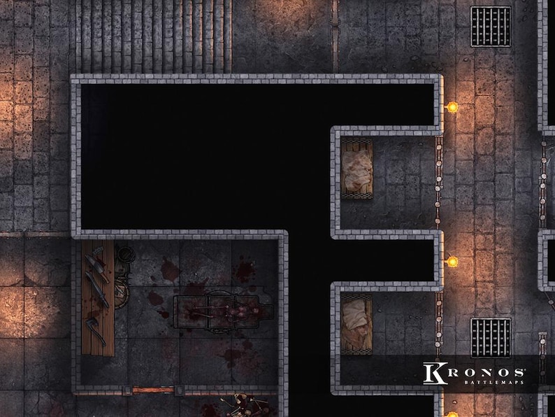 Prison Battlemap: Dnd 5e Digital Map (40x30 Grid) - Crimson Hollow ...