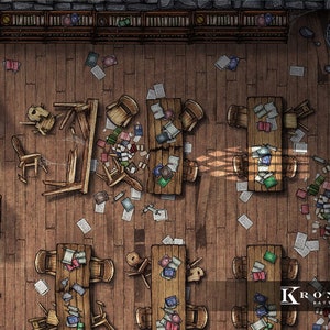 Abandoned Library Ruins Battlemap: Dnd 5e RPG Map (digital Download) - Etsy