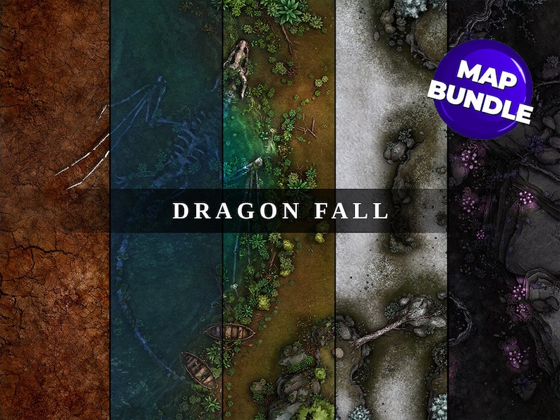 Dragon Fall Bundle, Dnd Battle Map, D&D, Battle Map, Dungeons and ...