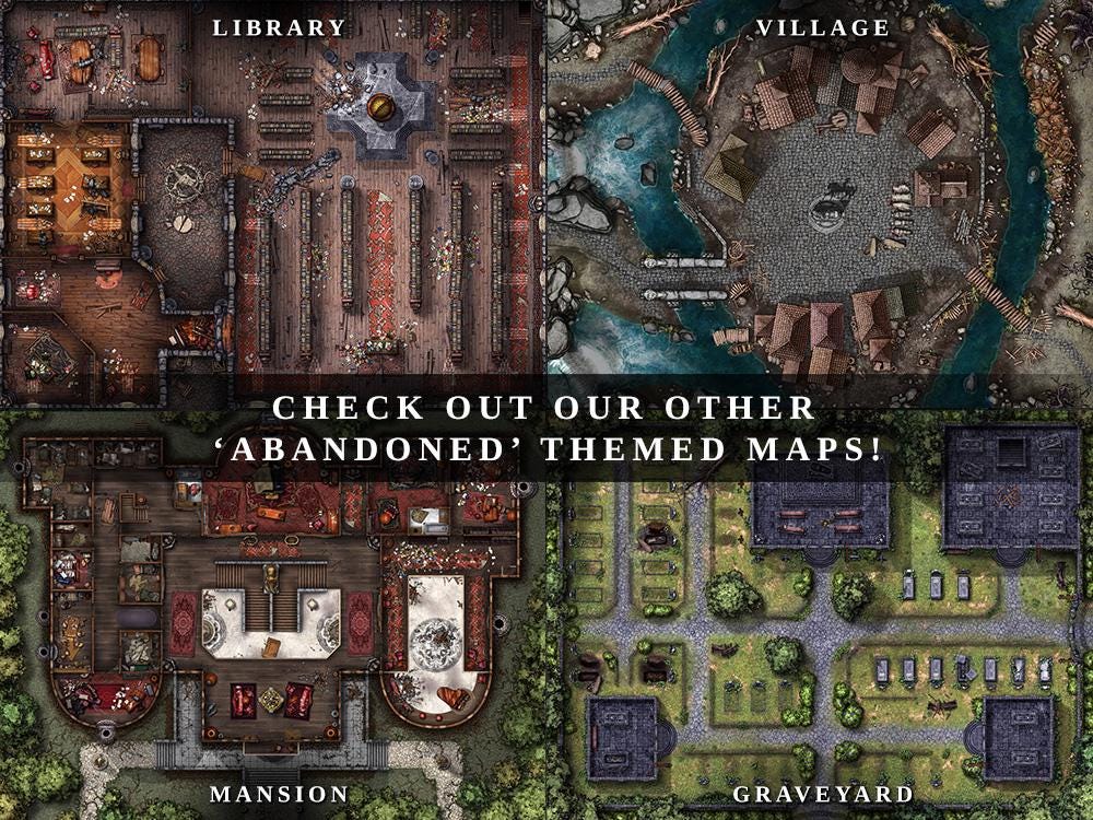 Abandoned Farmhouse Map, DnD Map, Spielkarte, Dungeons and Dragons, 5e ...