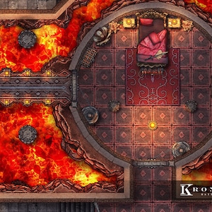 Fire Giant Lair Digital Battlemap Megadungeon 4K, Dnd Battle Map, D&D ...