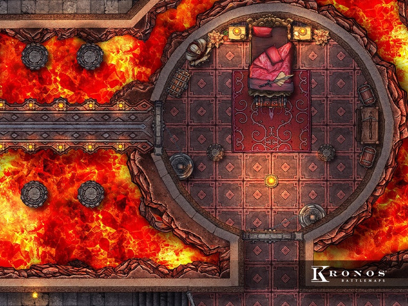 Fire Giant Lair Digital Battlemap Megadungeon 4K, Dnd Battle Map, D&D ...