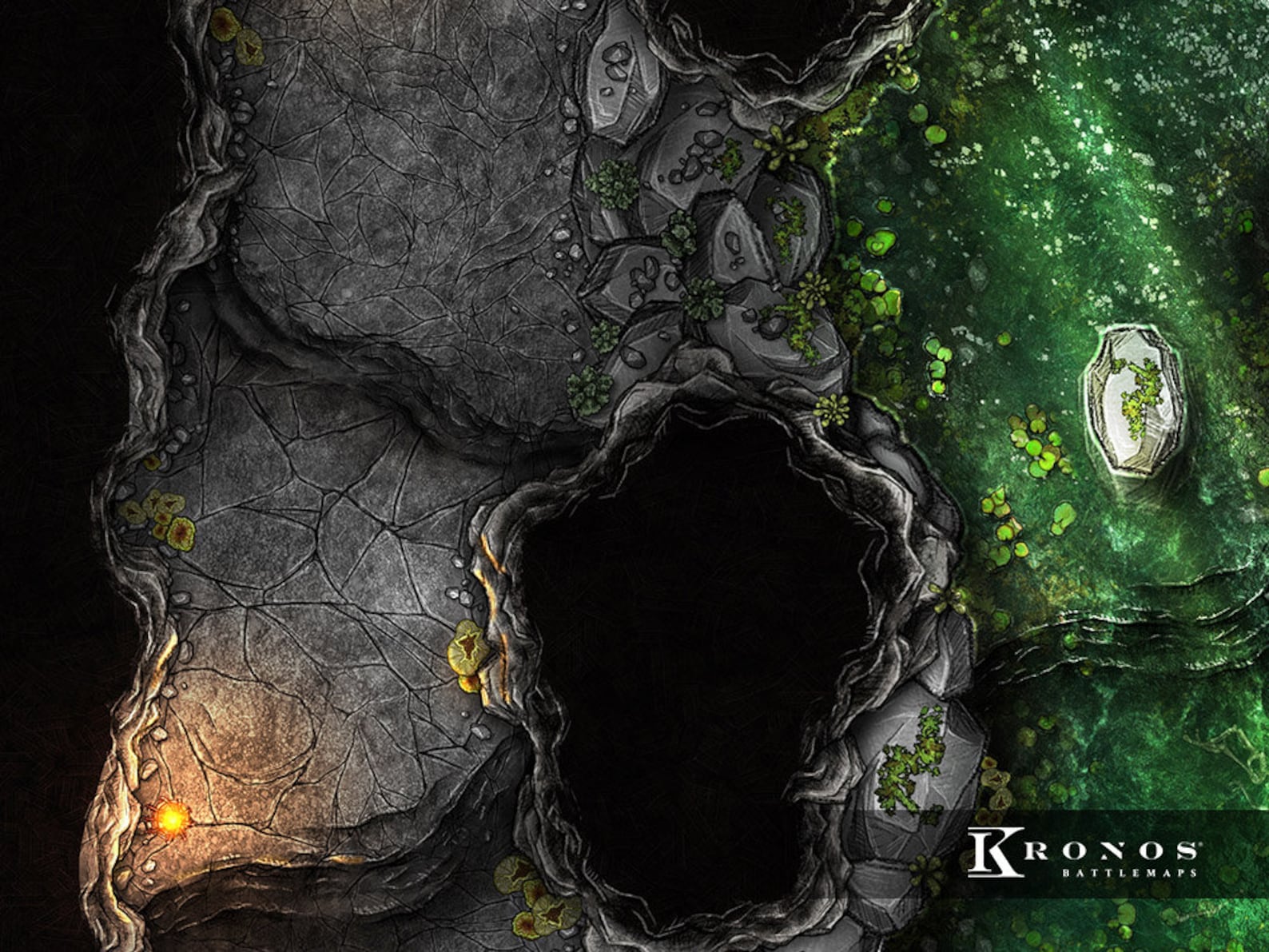 Witches Lair Battlemap: 4k Gridded Cave for Dnd (digital Map) - Etsy