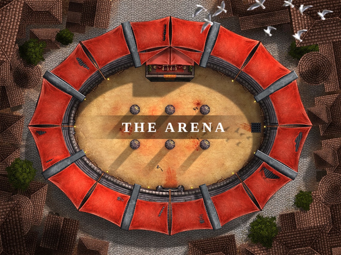 The Arena, Battlemap, Dnd Battle Map, D&D, Battle Map, Dungeons and ...