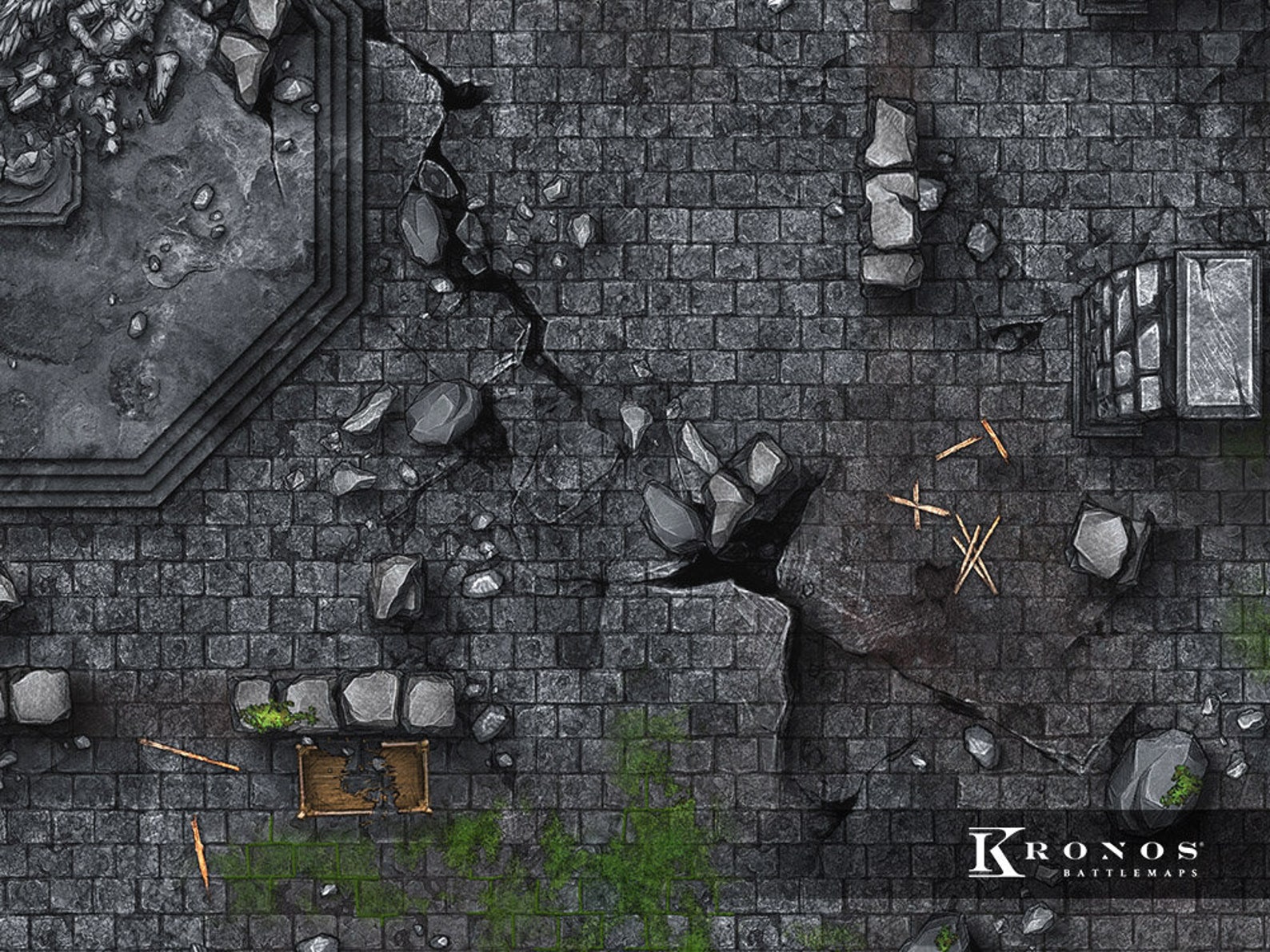 Castle Ruins Battlemap, Dnd Battle Map, D&D, Battle Map, Dungeons and Dragons, 5e, Roll20 ...