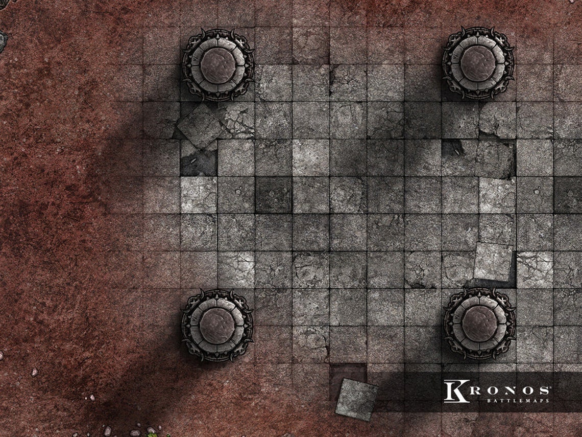 Jungle Ruins II Digital Battlemap, 4k Grid/night Versions Dnd Battle Map, Digital Battle Map, 5e ...