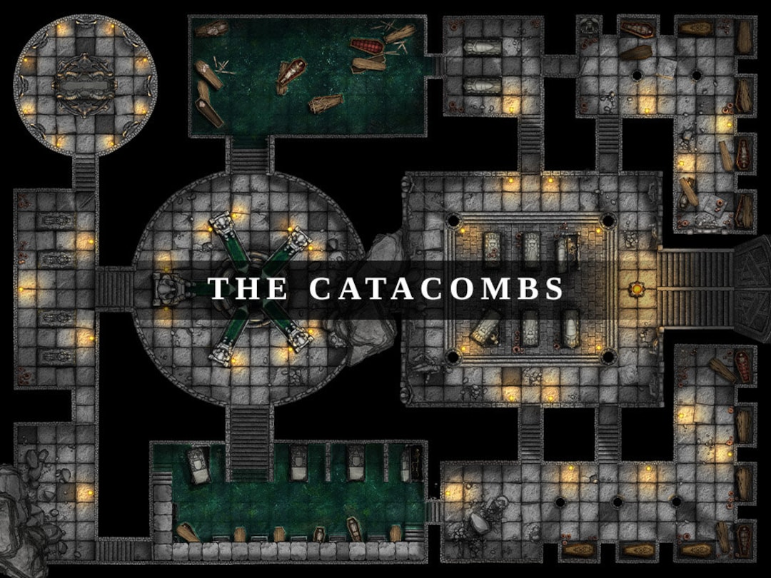 Catacombs Battlemap, Dnd Battle Map, D&D, Battle Map, Dungeons and ...