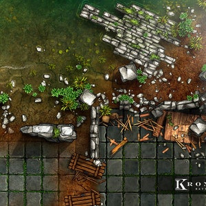 Swamp Ruins 3 - Battlemap, Dnd Battle Map, Battle Map, Dungeons and ...