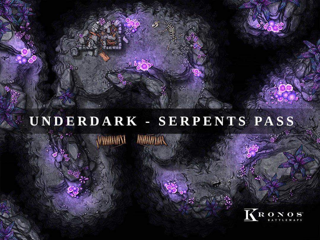 Underdark Serpents Pass, 4k Dnd Battle Map, D&D, Battle Map, Dungeons ...
