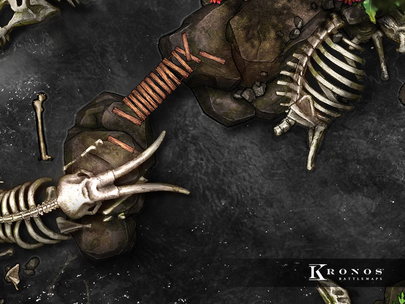 Jungle Tar Pit Digital Battlemap, Grid/night Versions Dnd Battle Map ...