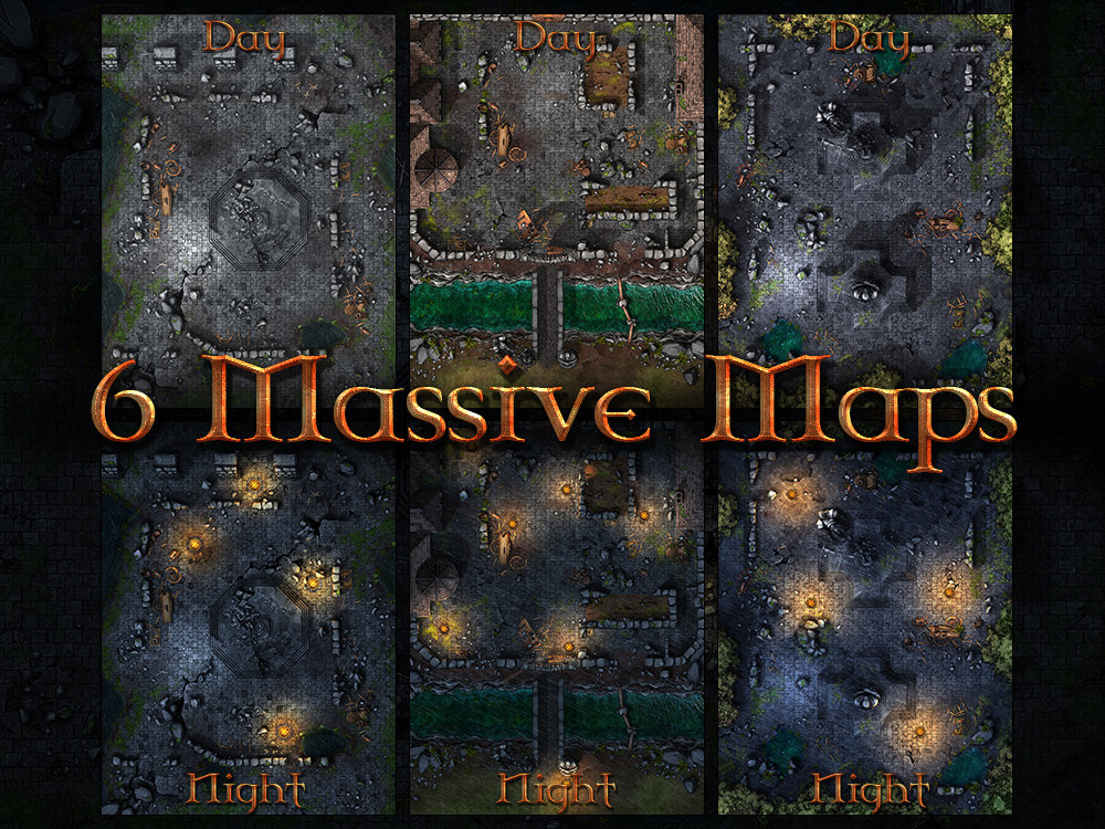 Castle Ruins Battlemap Bundle: RPG Encounter Map (digital Map) - Etsy