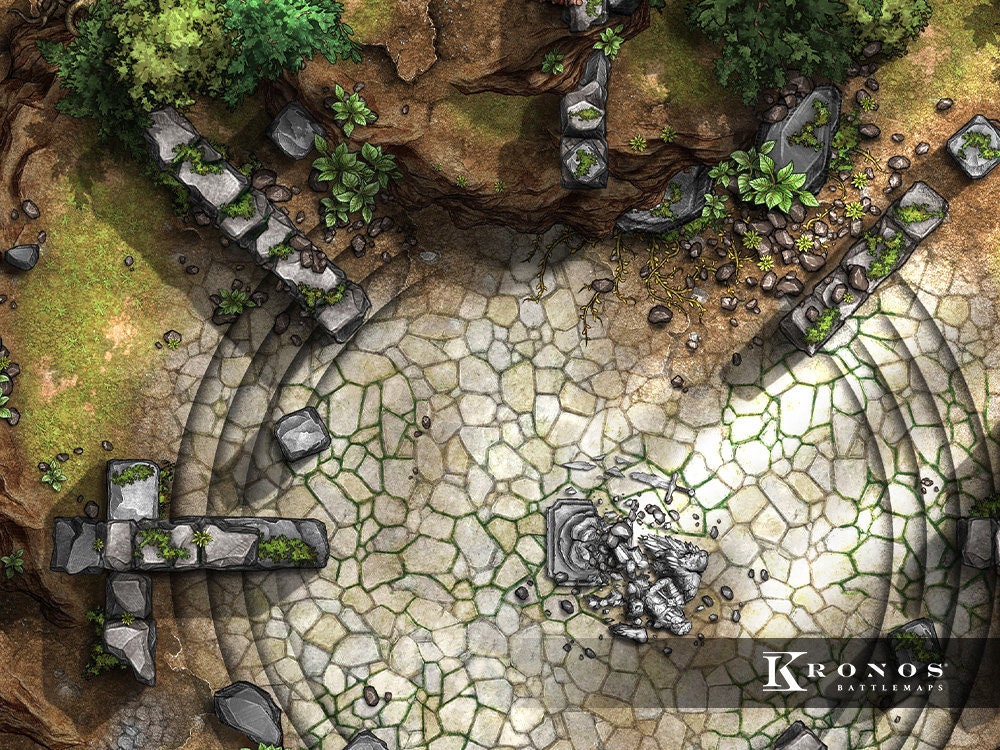 Mountain Temple Ruins Battlemap: Dnd 5e, VTT (digital Download) - Etsy