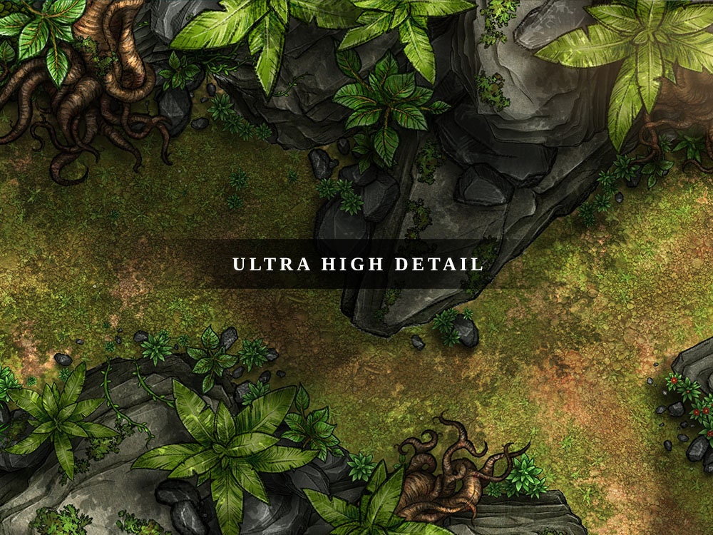 X2 Jungle Temple & Jungle Path Digital Battlemap, Dnd Battle Map ...