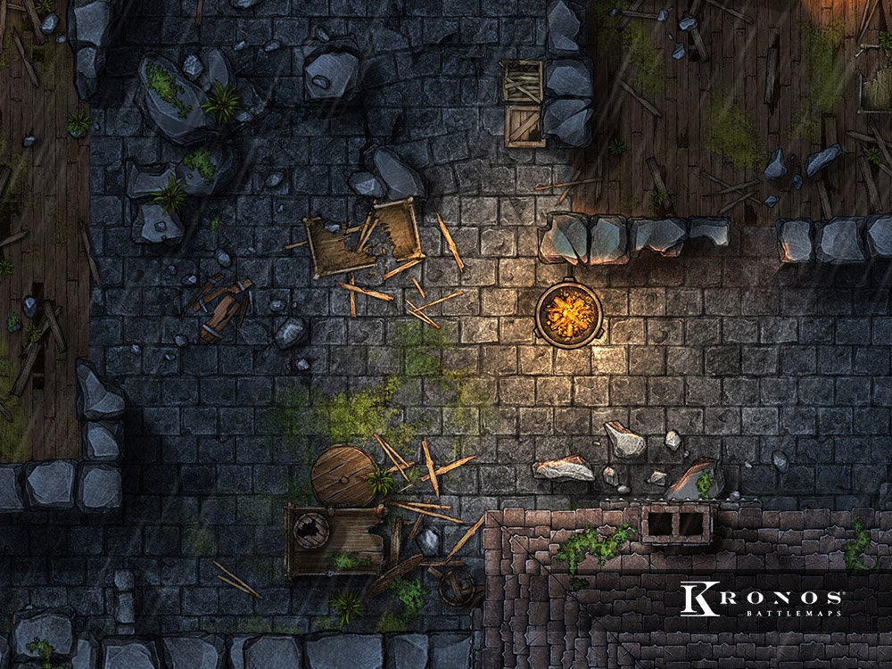 Castle Ruins II Battlemap, Dnd Battle Map, D&D, Battle Map, Dungeons and Dragons, 5e, Roll20 ...