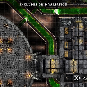 City Sewer Arena Battlemap: 39x53 Digital Dnd Map (digital Download) - Etsy