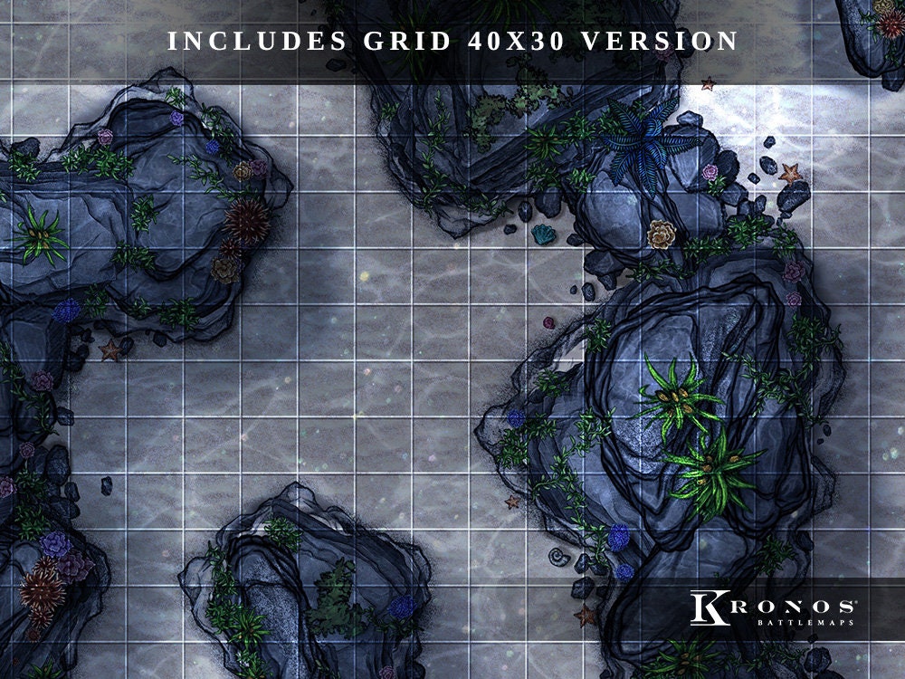 Underwater Caves Battlemap, Dnd Battle Map, D&D, Dungeons and Dragons ...